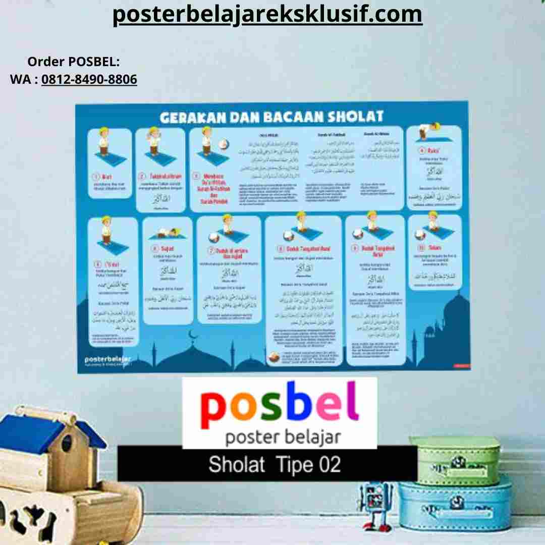 Jual Poster Belajar Sholat Anak, HP/WA : 0812-8490-8806, Bantu Belajar